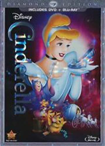 Cinderella Animated Blu 1950 Disney Diamond Ed Dvd Case Beat